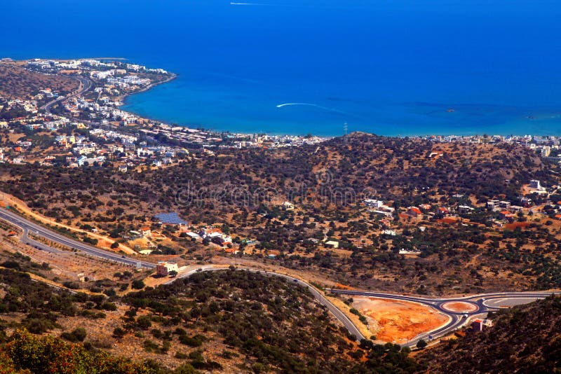 Crete aerial view(Greece) stock image. Image of scene - 29448797