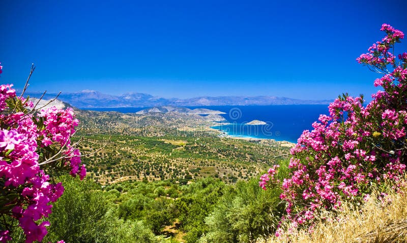 Beautiful Street in Chania, Crete Island, Greece. Stock Image - Image ...