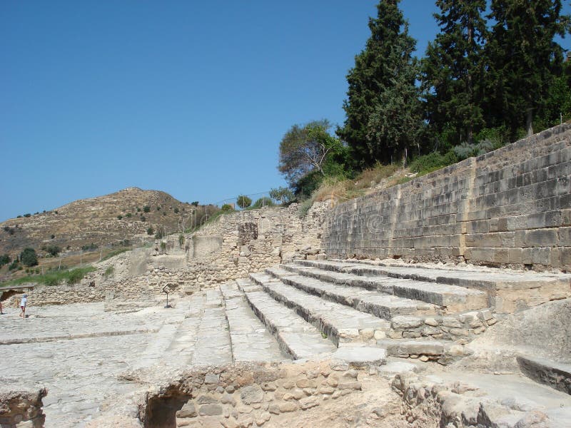 Crete Amphitheater stock image. Image of minos, architecture - 11377563