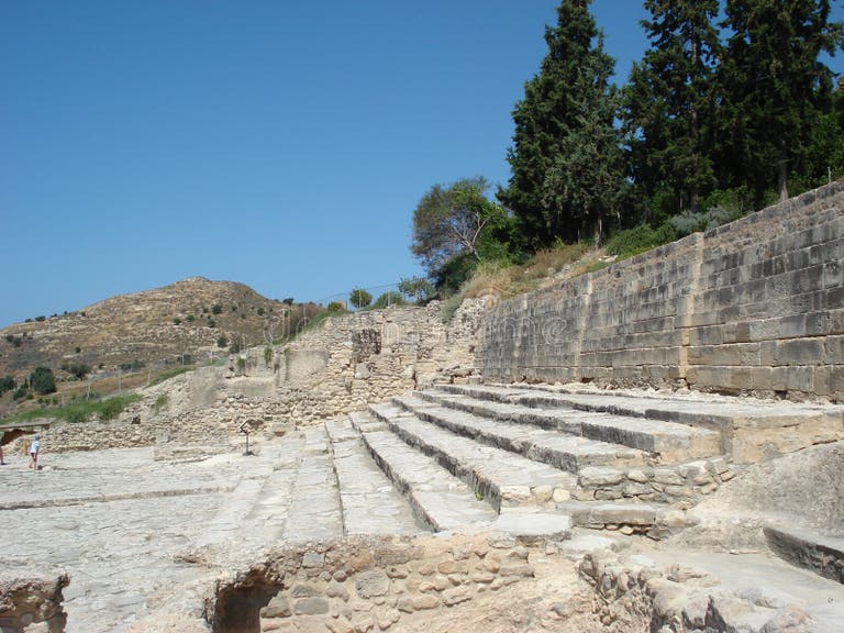 Crete Amphitheater stock image. Image of minos, architecture - 11377563