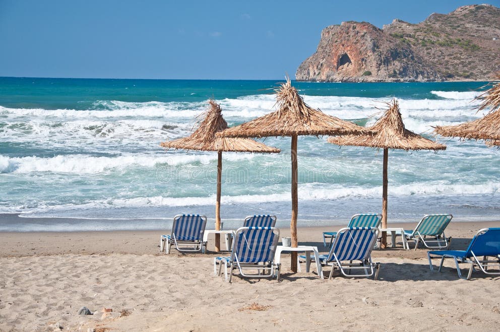 Crete beach stock photo. Image of beautiful, blue, relaxation - 26555054