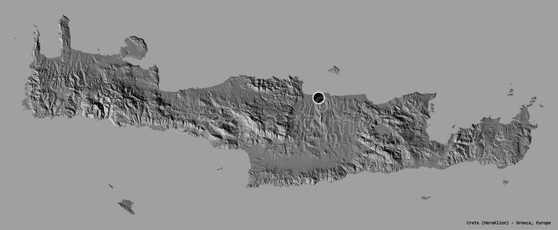 Crete, Decentralized Administration of Greece, on Solid. Bilevel Stock ...
