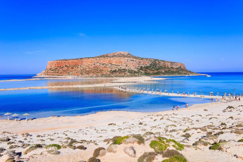 Crete, Greece. Balos Lagoon Beach. Stock Photo - Image of summer ...