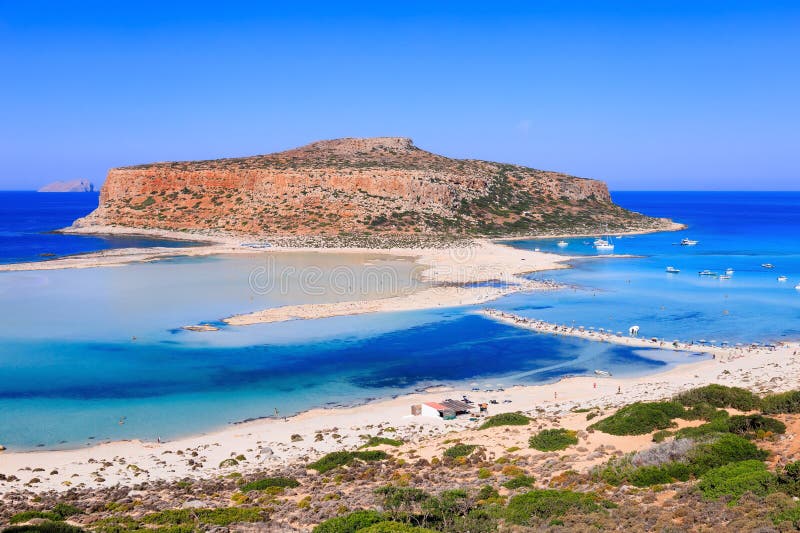 Crete, Greece. Balos Lagoon Beach. Stock Image - Image of relax ...