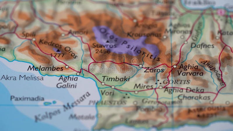 Crete, Greece Highlighted on a World Map 4K Stock Video - Video of ...