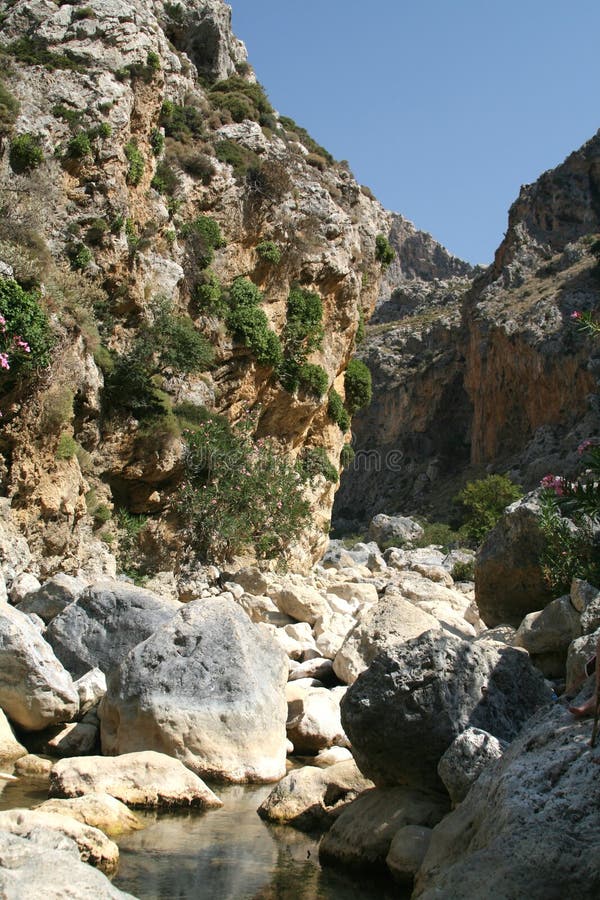 Crete s canyon stock photo. Image of summer, greece, rock - 21012550
