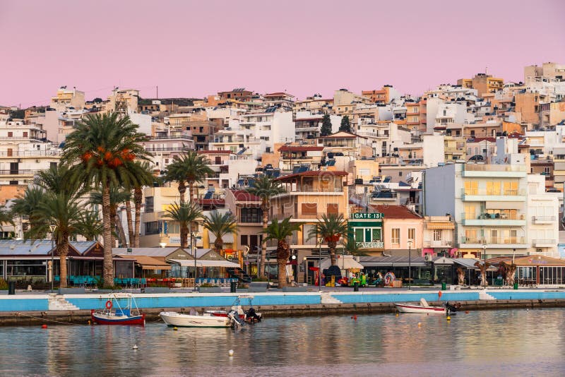 Crete editorial photo. Image of seafront, dawn, mediterranean - 173585296