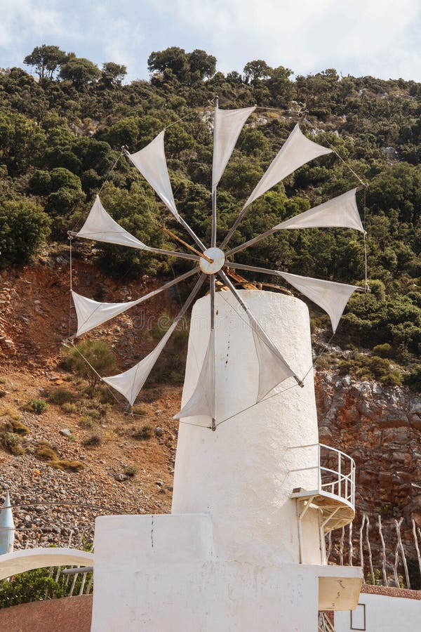 Crete windmill stock photo. Image of locations, angle - 67642514