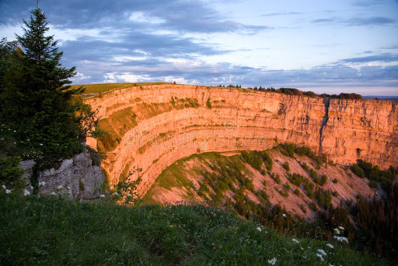 Creux Du Van stock photo. Image of canyon, erosion, creux - 12111228