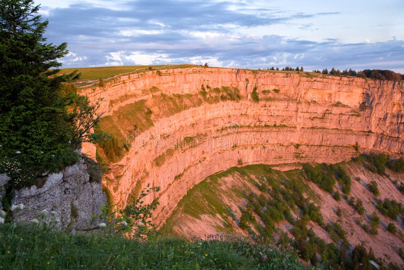Creux Du Van stock image. Image of area, abyss, terrain - 12403611