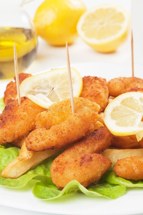 Crevette panée photo stock. Image du poissons, cuisine - 32870624