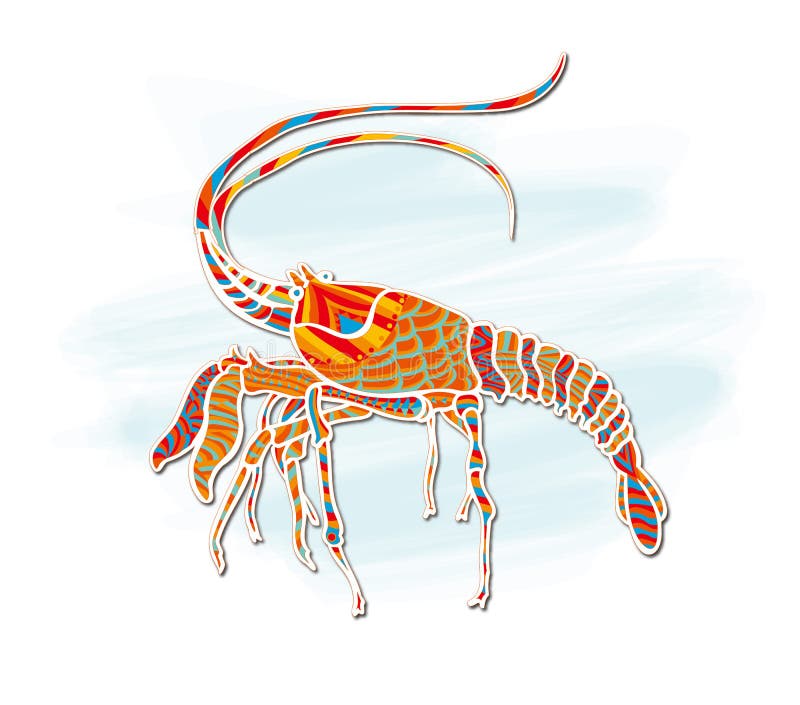 Crevette Peinture Stock Illustrations, Vecteurs, & Clipart – (788 Stock ...