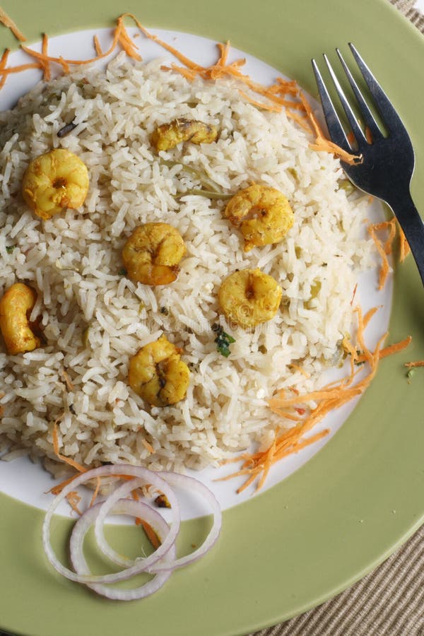 Crevette rose Biryani image stock. Image du seafood, cuisine - 36297289