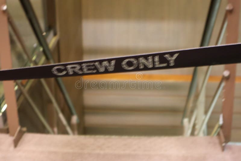 Crew only and Access Prohibited Sign Stock Image - Image of background ...