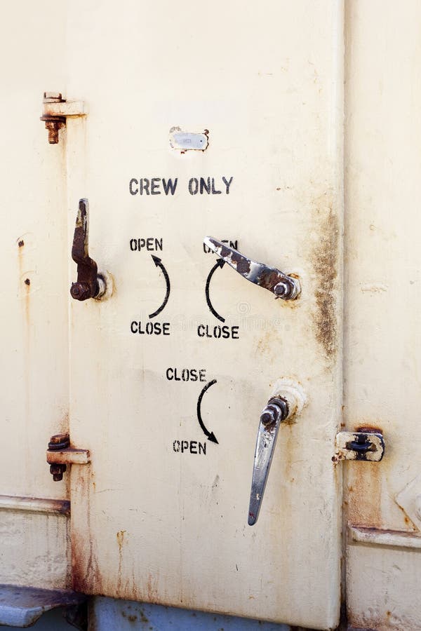 Crew only Sign stock photo. Image of nozzle, ship, personnel - 1336450