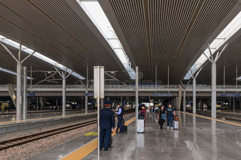 Crew Driver in Uniform & Passengers at Platform Editorial Stock Image ...