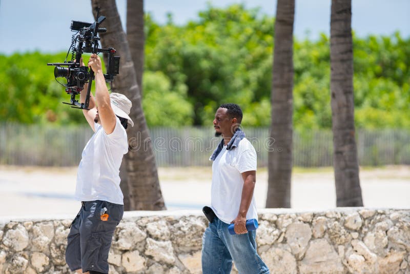 Crew Filming in Miami Beach Editorial Stock Image - Image of miami ...