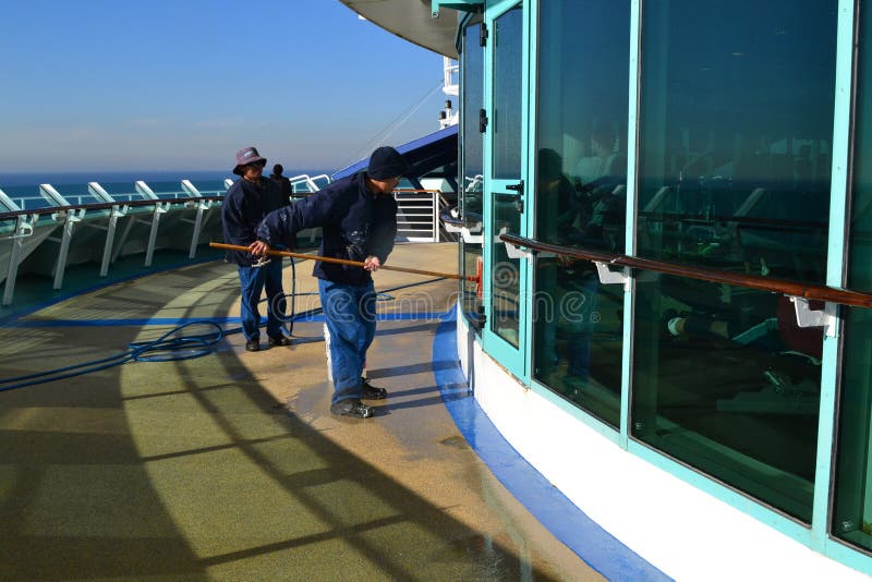 Crew Members Cleaning Windows Editorial Photography - Image of manuel ...