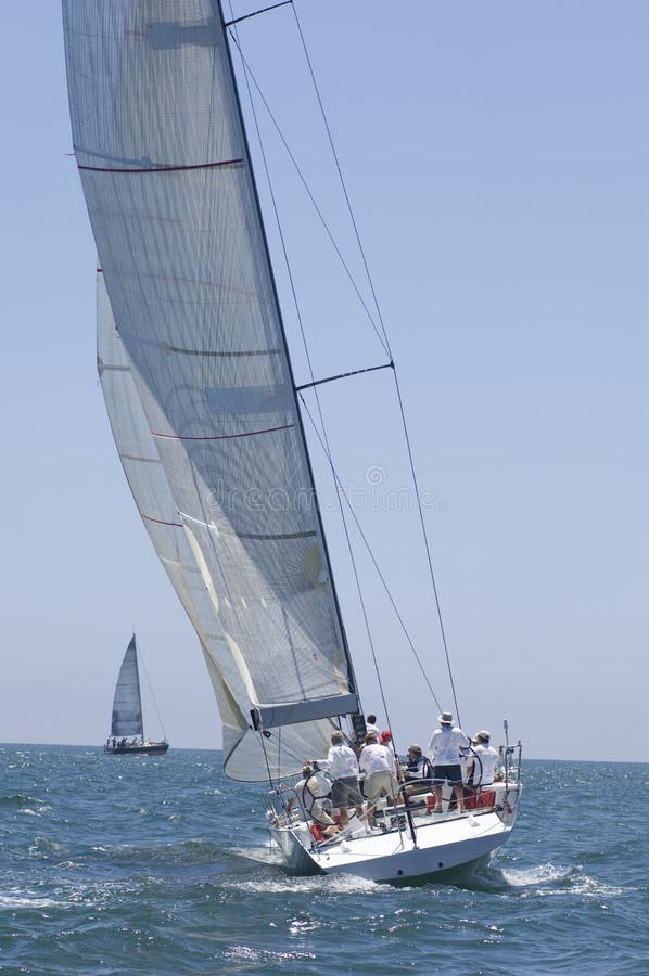 Crew Members on Sailboat stock photo. Image of boating - 33906706