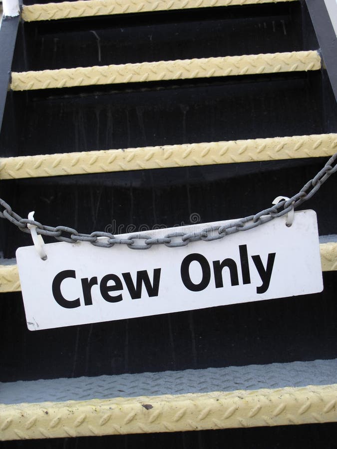 Crew only sign stock photo. Image of sign, member, ship - 11657548