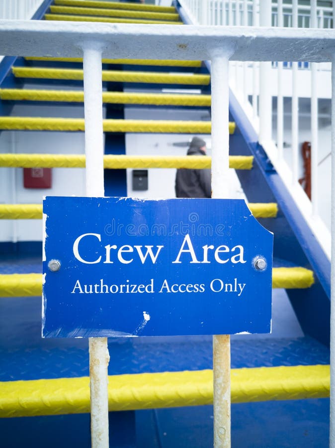 Crew only Sign stock photo. Image of nozzle, ship, personnel - 1336450
