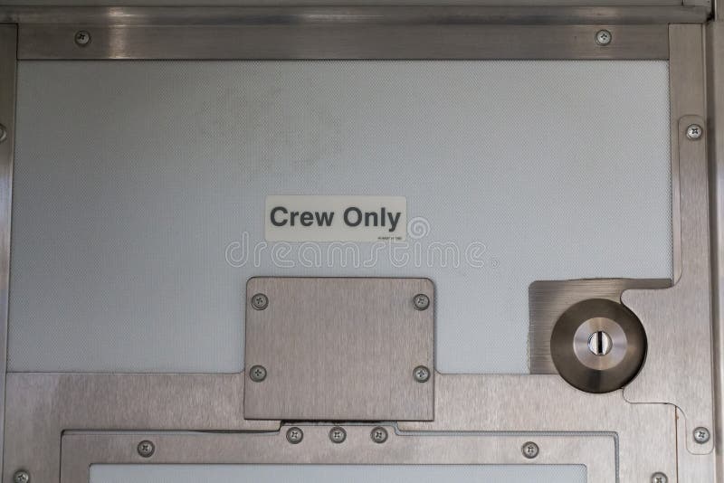 Crew only sign on a ship stock image. Image of forbidden - 84708793