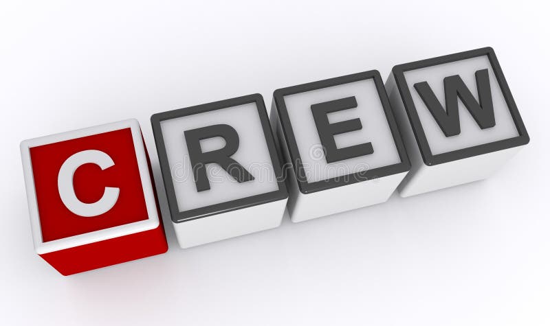 Crew word block on white stock image. Image of marine - 331360459