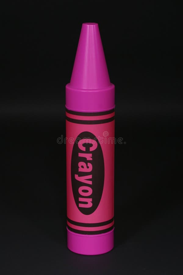 Creyón rosado grande imagen de archivo. Imagen de drenaje - 99259