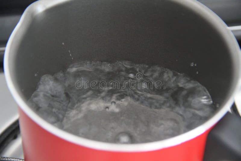 Boiling Water Hot Aluminium Pan Cooking Recipe Liquid Sao Paulo Brazil ...