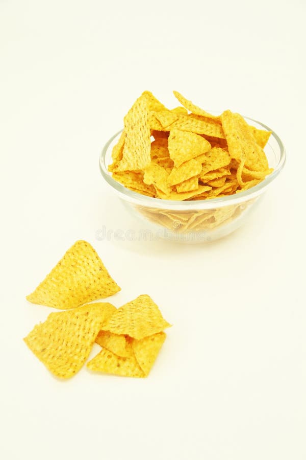 Nachos Tortilla Chips in a Glass Bowl Appetizer Mexican Sao Paulo ...
