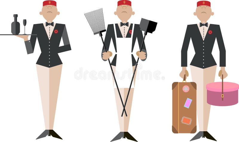 Criado Divertido De La Historieta Ilustración del Vector - Ilustración ...