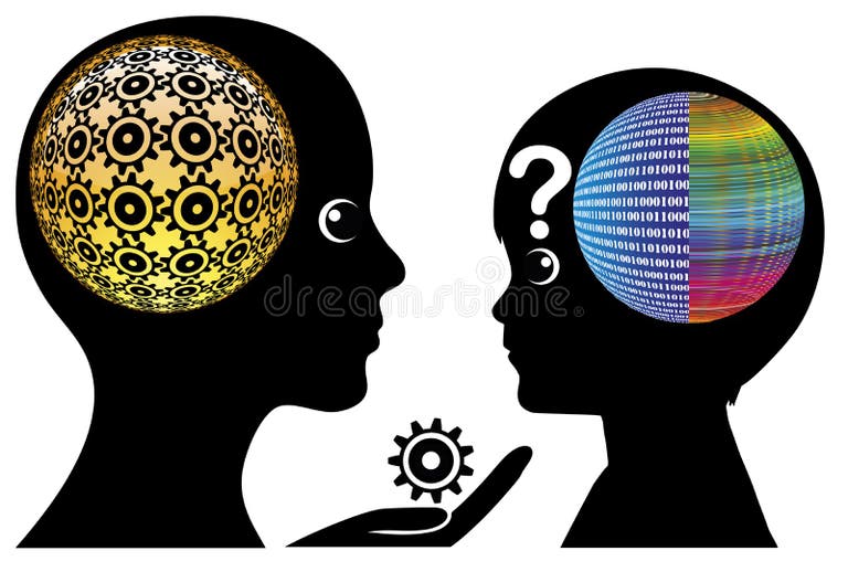 Crianças De Mal-entendido De Digitas Ilustração Stock - Ilustração de ...