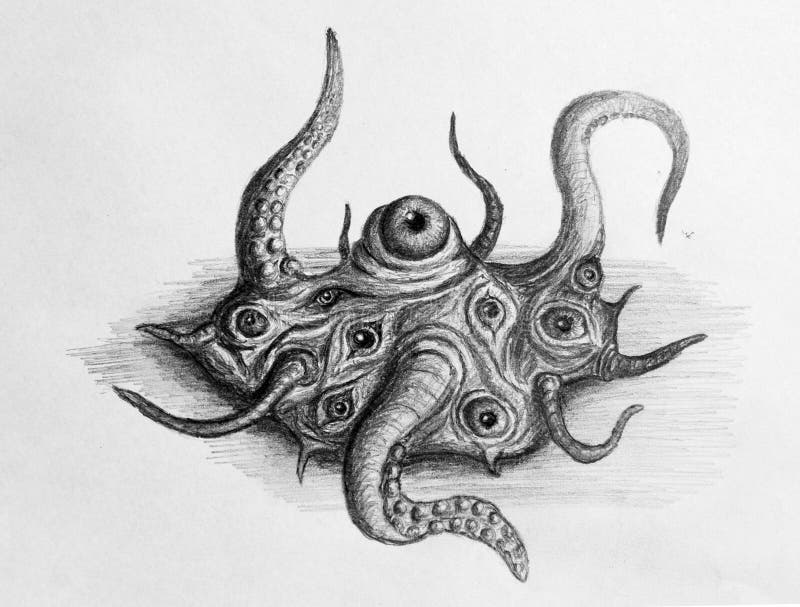 Criatura de Shoggoth stock de ilustración. Ilustración de pesadilla ...