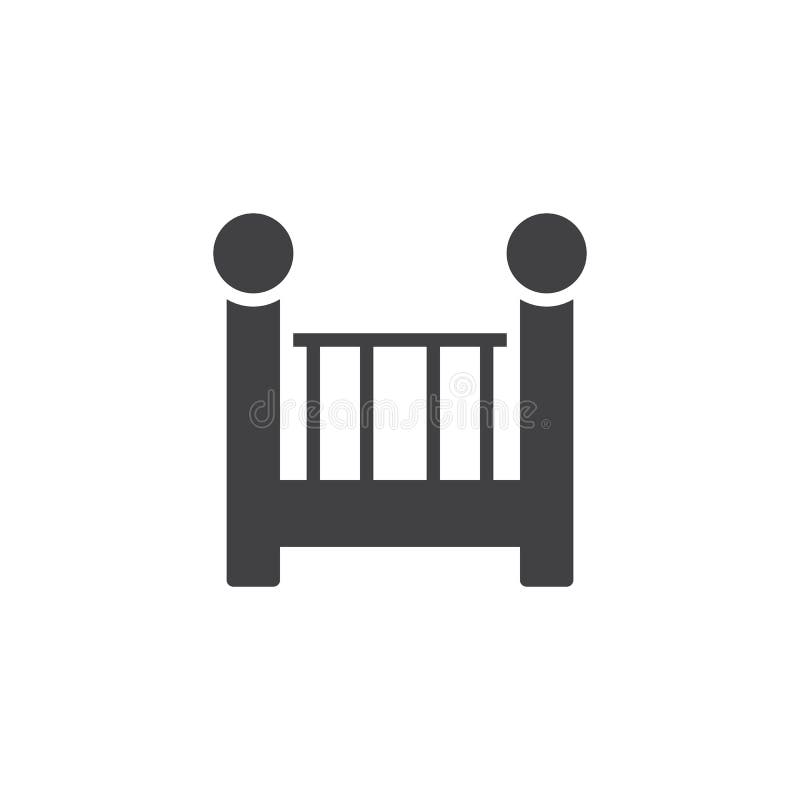 Crib icon vector stock vector. Illustration of crib - 100254312