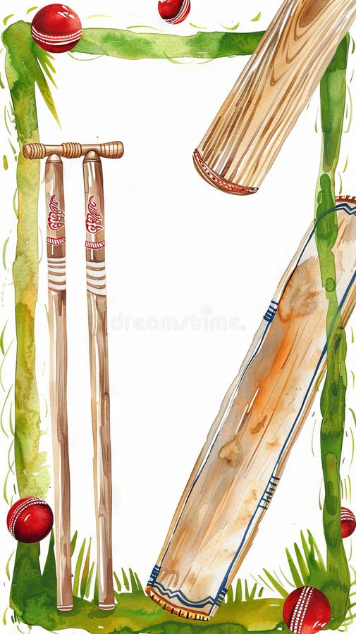 Cricket Background Graphics Template Stock Illustration - Illustration ...