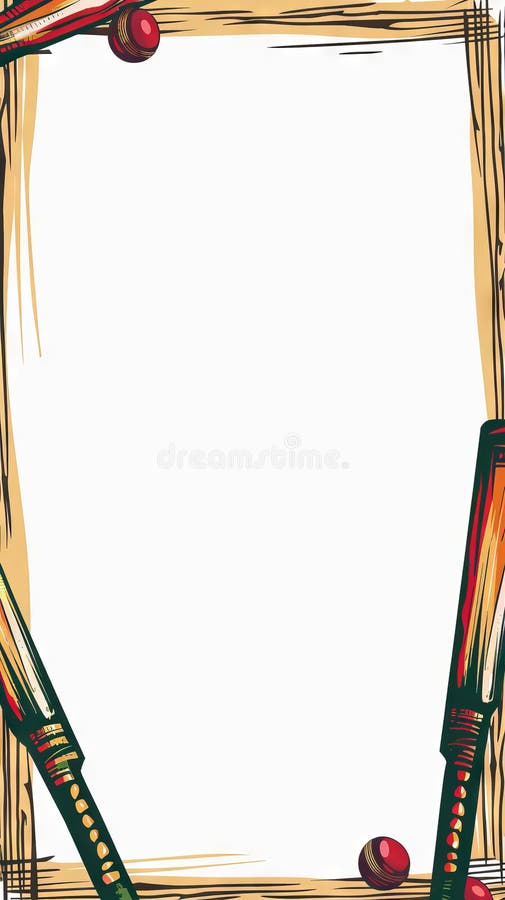 Cricket Background Graphics Template Stock Illustration - Illustration ...