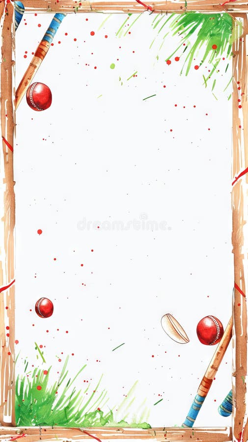 Cricket Background Graphics Template Stock Illustration - Illustration ...