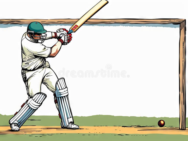 Cricket Background Graphics Template Stock Illustration - Illustration ...