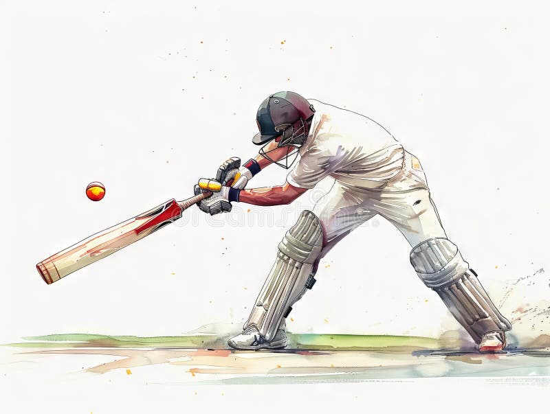 Cricket Background Graphics Template Stock Illustration - Illustration ...