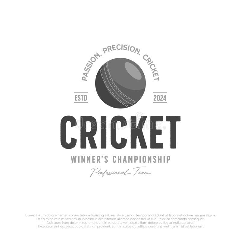 Cricket Ball Badge Emblem Logo Template. Vector Cricket Design Element ...