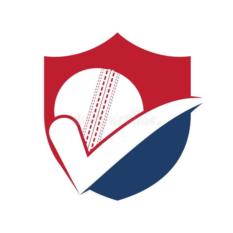 Cricket Ball Check Vector Logo Design Stock Vector - Illustration of ...