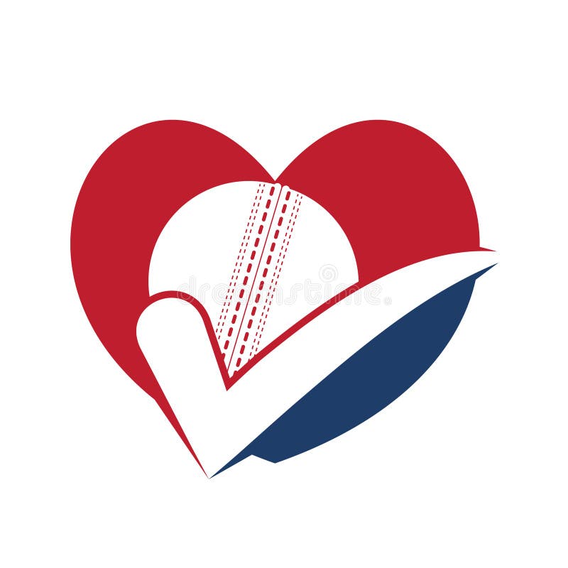 Cricket Ball Check Vector Logo Design Stock Vector - Illustration of ...