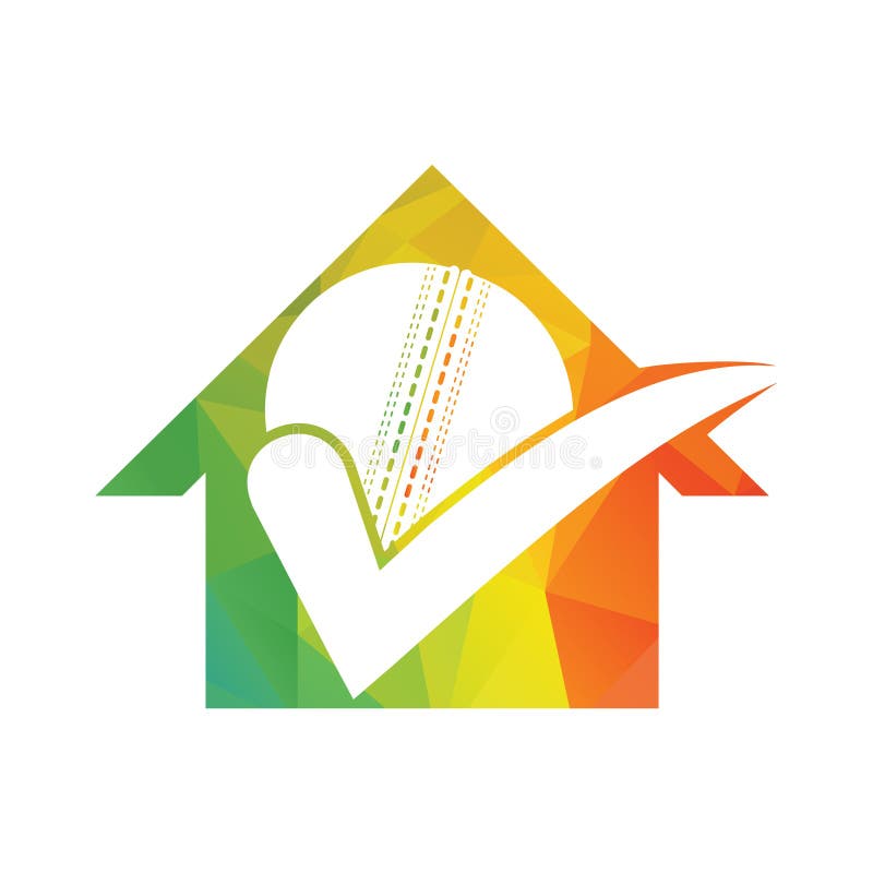 Cricket Ball Check Vector Logo Design Stock Vector - Illustration of ...