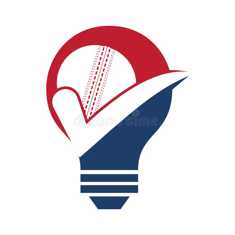 Cricket Ball Check Vector Logo Design Stock Vector - Illustration of ...