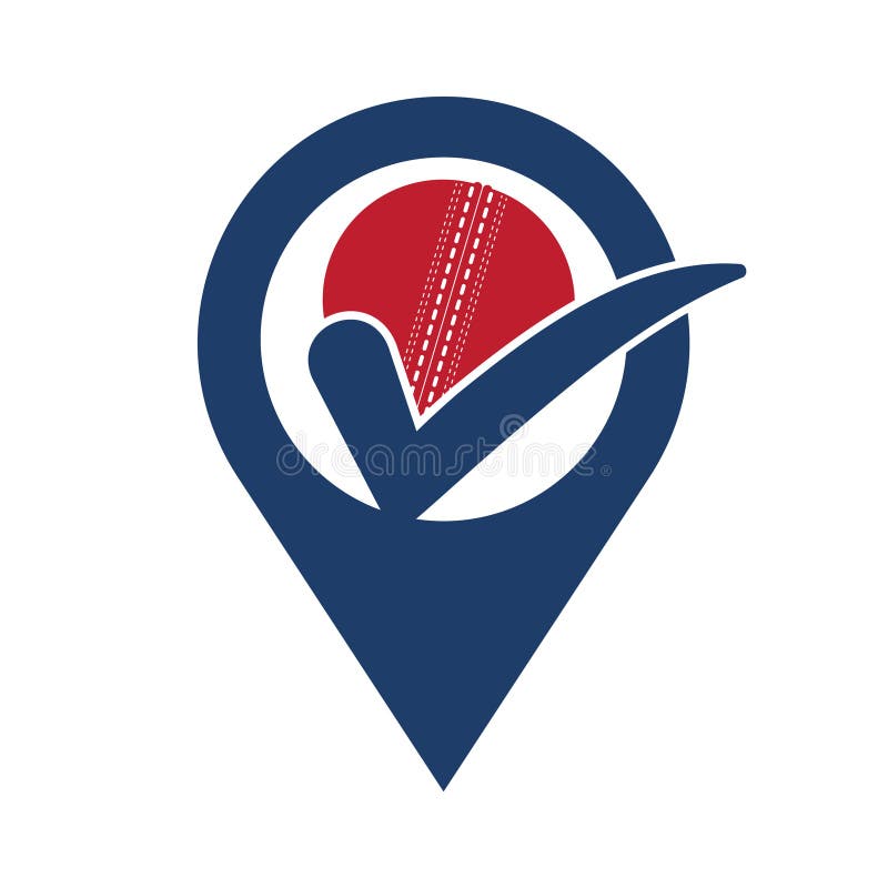 Cricket Ball Check Vector Logo Design Stock Vector - Illustration of ...