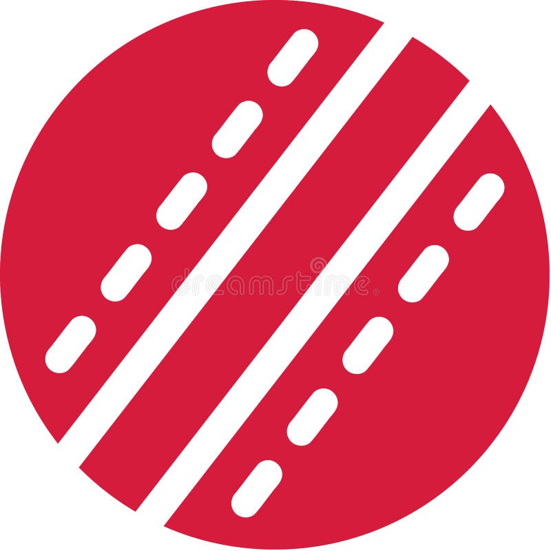 Cricket Ball Symbol stock vector. Illustration of competition - 85851408