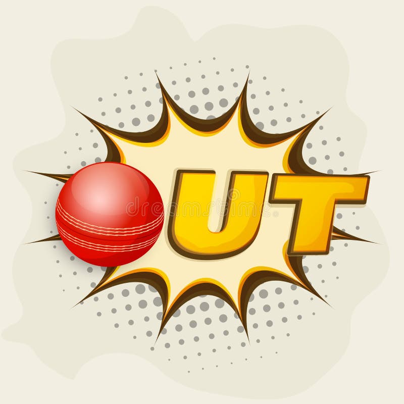 Cricket ball with text. stock illustration. Illustration of sportsman ...