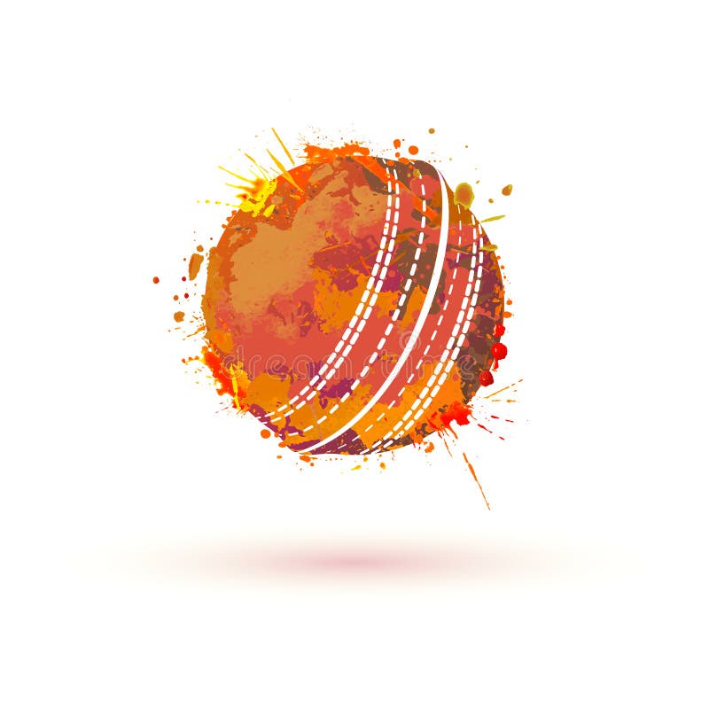 Cricket ball. Vector sign stock vector. Illustration of brown - 87663662