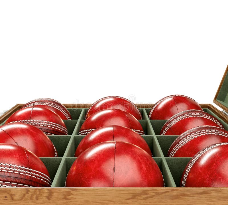 Cricket Balls in Display Box Stock Illustration - Illustration of ...