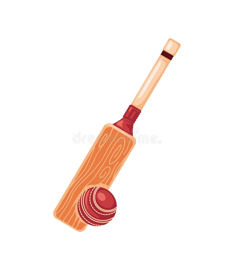 Cricket bat and ball stock vector. Illustration of equipment - 312007869